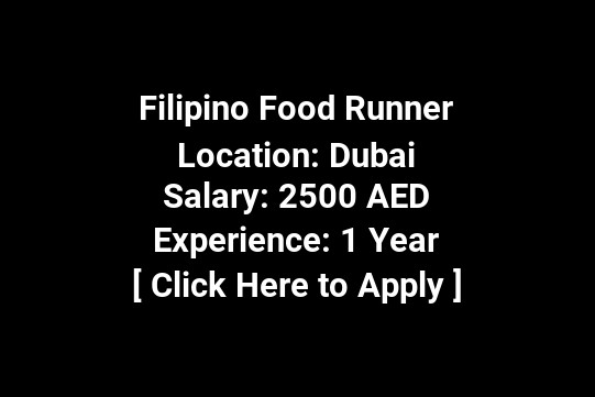 filipino food runner